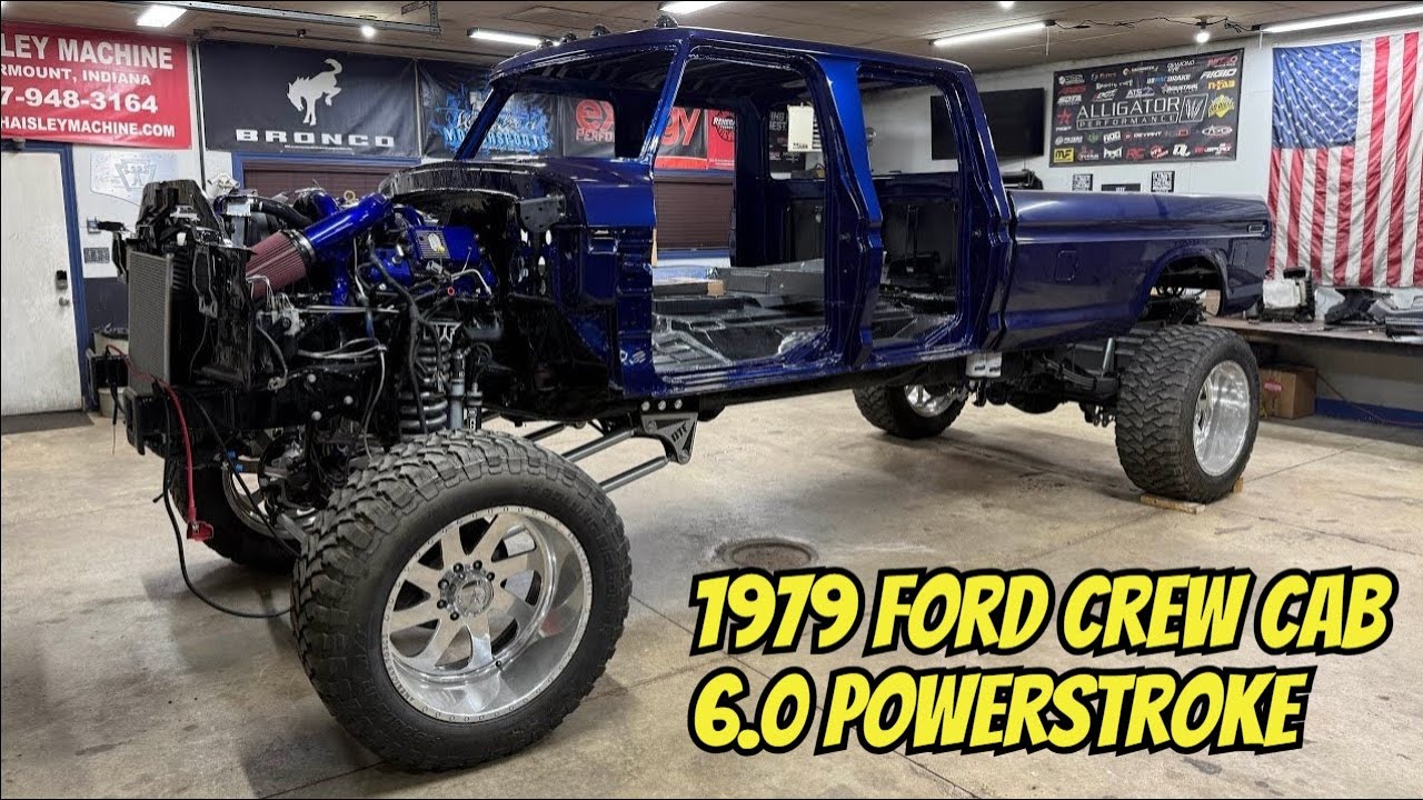 6.0 Powerstroke 1979 crew cab Ford update! Cab is back from paint!!!! 🔥 ...