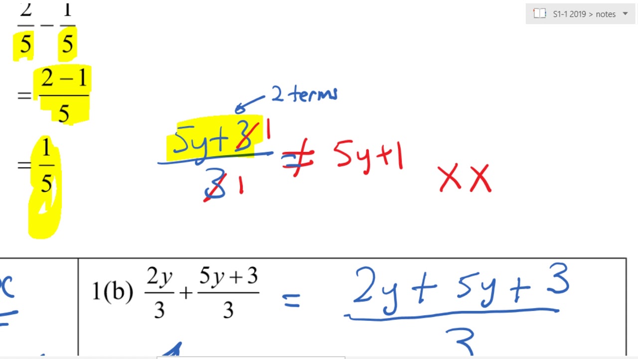 Simplify expression with fractional coefficient - YouTube