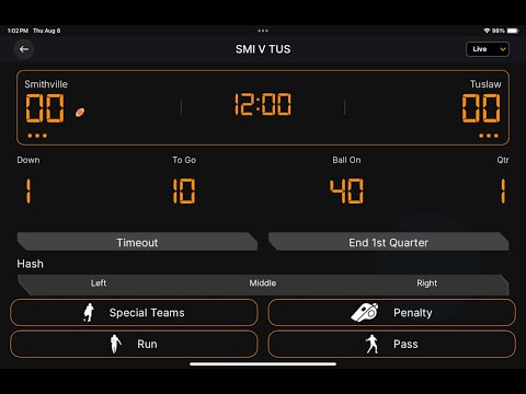 PressBox Football Stats - Live Scoring Home Screen - YouTube