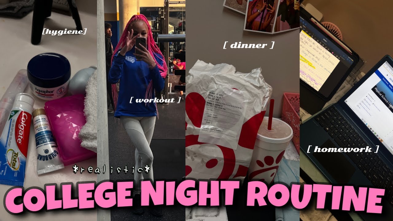 COLLEGE NIGHT ROUTINE🌙 2023! realistic, chill & productive - YouTube