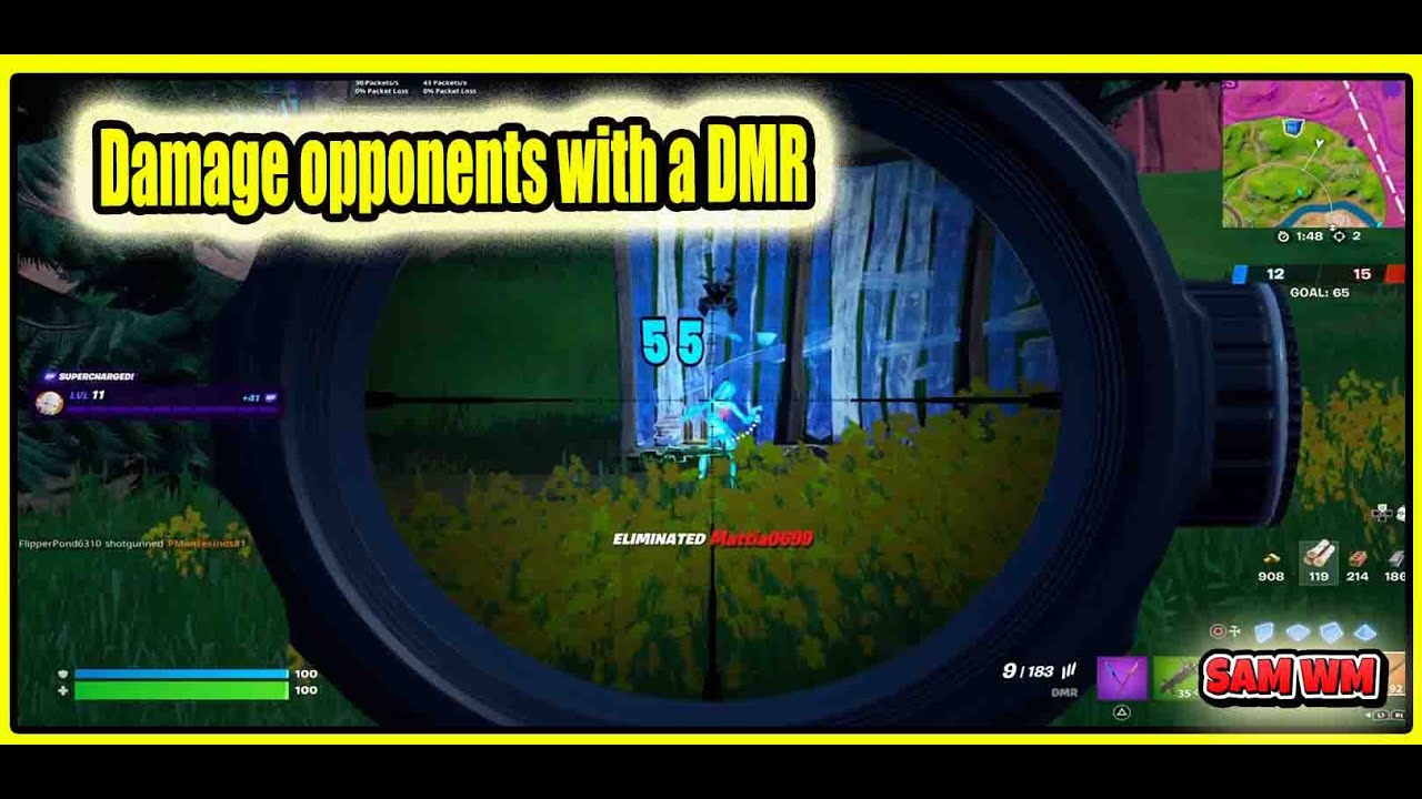 Damage opponents with a DMR [200] Fortnite Quests Guide - YouTube