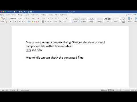 AEM Component generator - Part 1 - YouTube