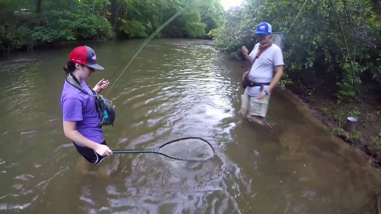 Fly Fishing at Rivers Edge on the Soque - YouTube