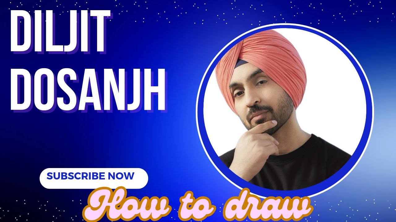 How to draw diljit dosanjh face sketch | realistic potrait drawing ...