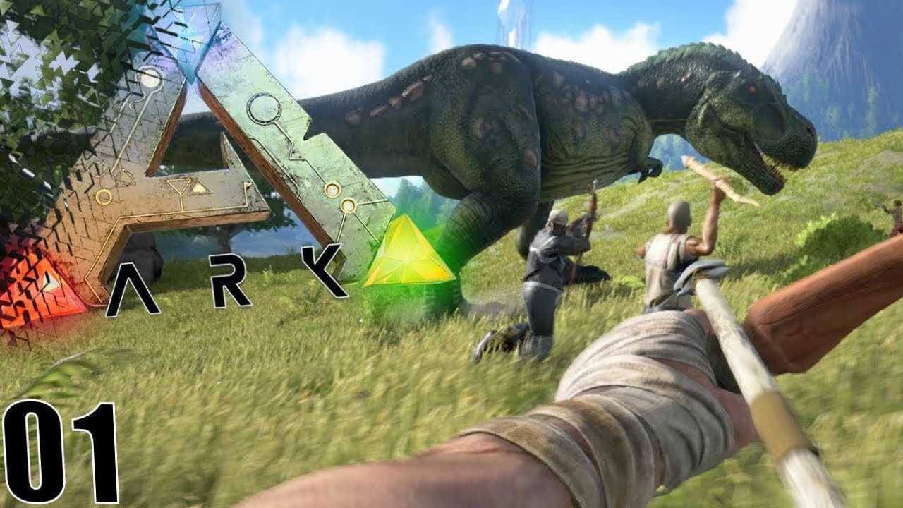 BIENVENUE CHEZ LES DINOSAURES! Ark let's play coop - YouTube