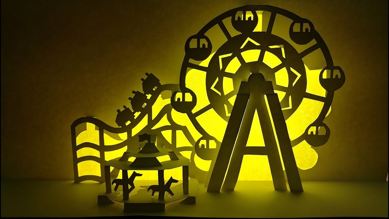3d amusement park card｜Pop up card｜paper art｜Origami Architecture ...