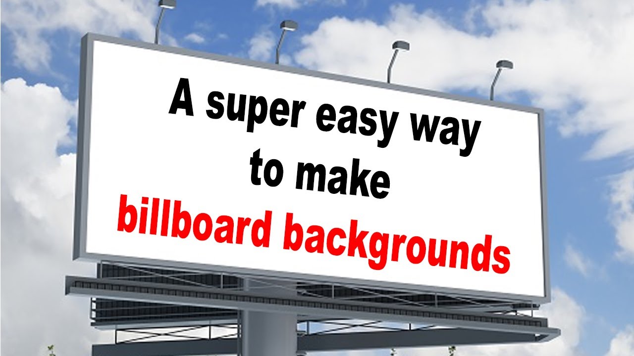 A super easy way to make billboard backgrounds for views out of windows ...