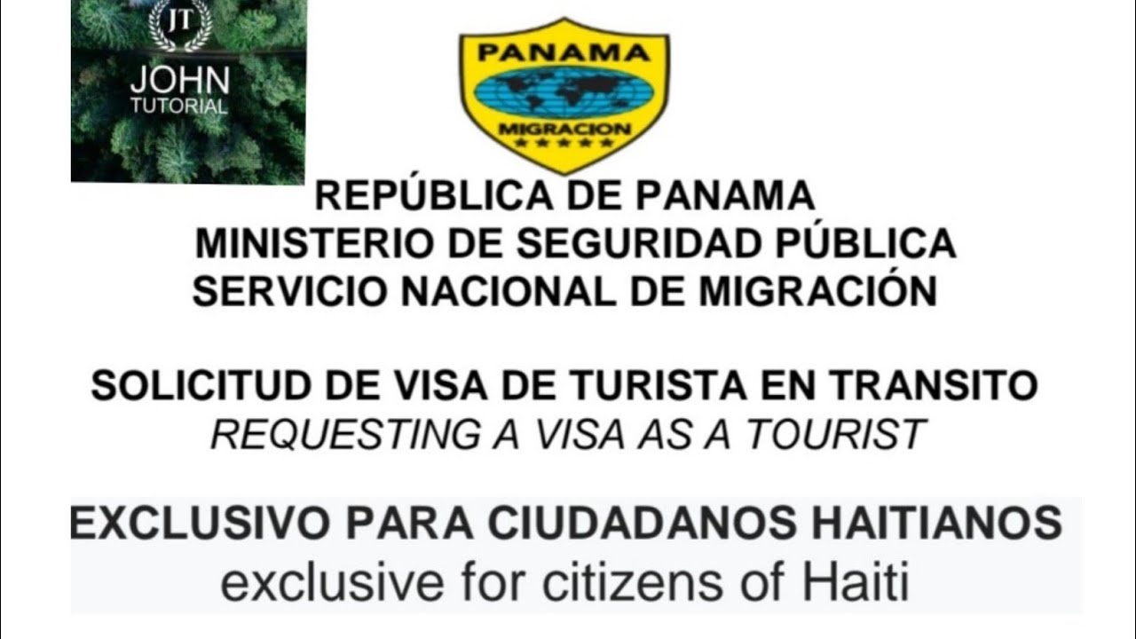 Formulaire Visa transit Panama, men kijan pou ou ranpli li. FORMULARIO ...