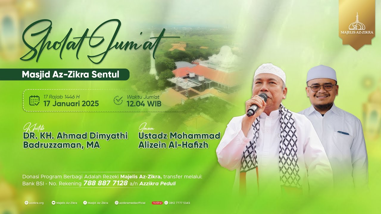 🔴LIVE SHOLAT JUM'AT MASJID AZ-ZIKRA SENTUL - YouTube
