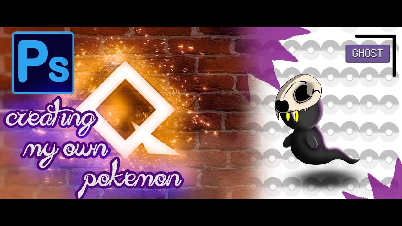 Making my own pokemon || photoshop - YouTube