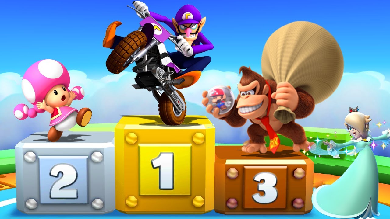 Mario Party Star Rush - Lucky Day of Waluigi - Waluigi vs Donkey Kong ...