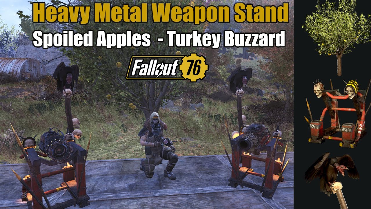 Heavy Metal Weapon Stand - Turkey Buzzard - Spoiled Apples - Fallout 76 ...