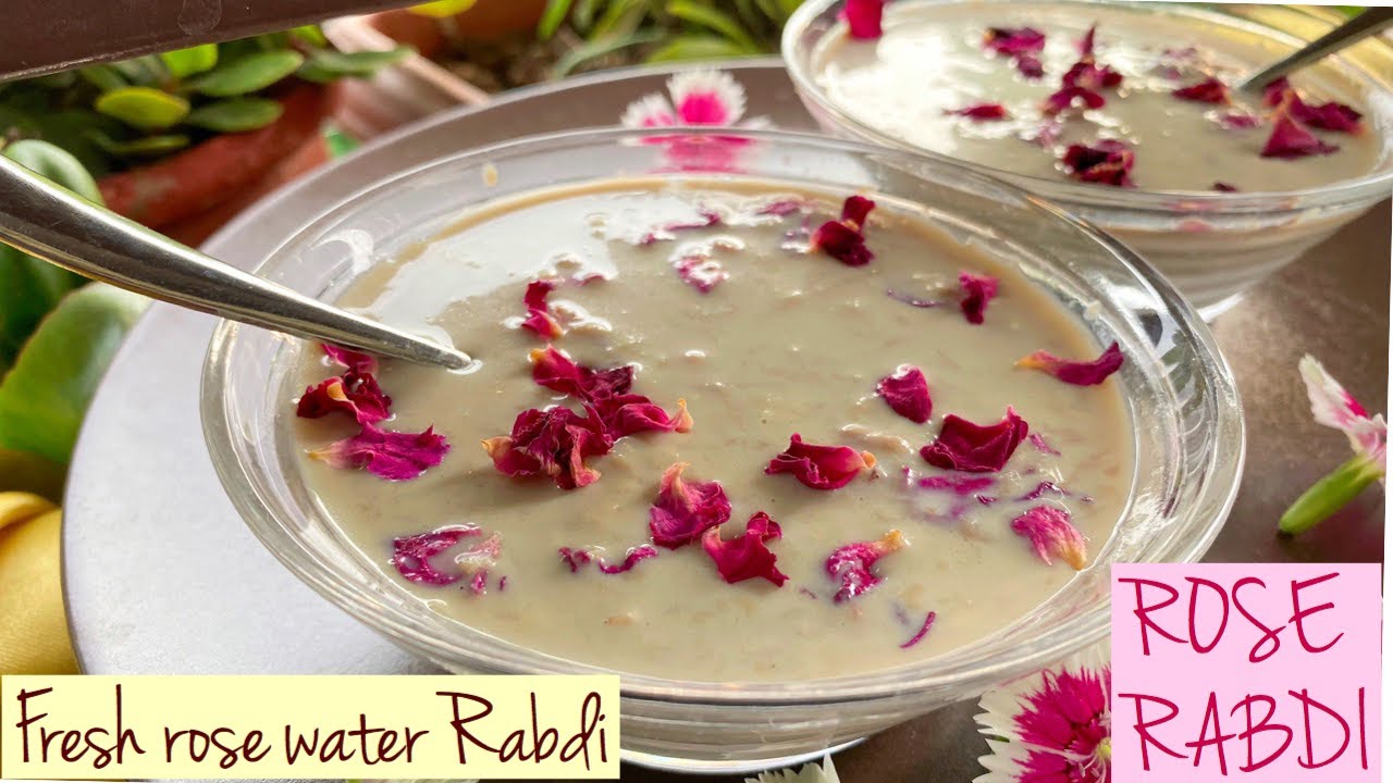 Rose rabri recipe | rabdi recipe | Diwali special | lachhedar rabri ...