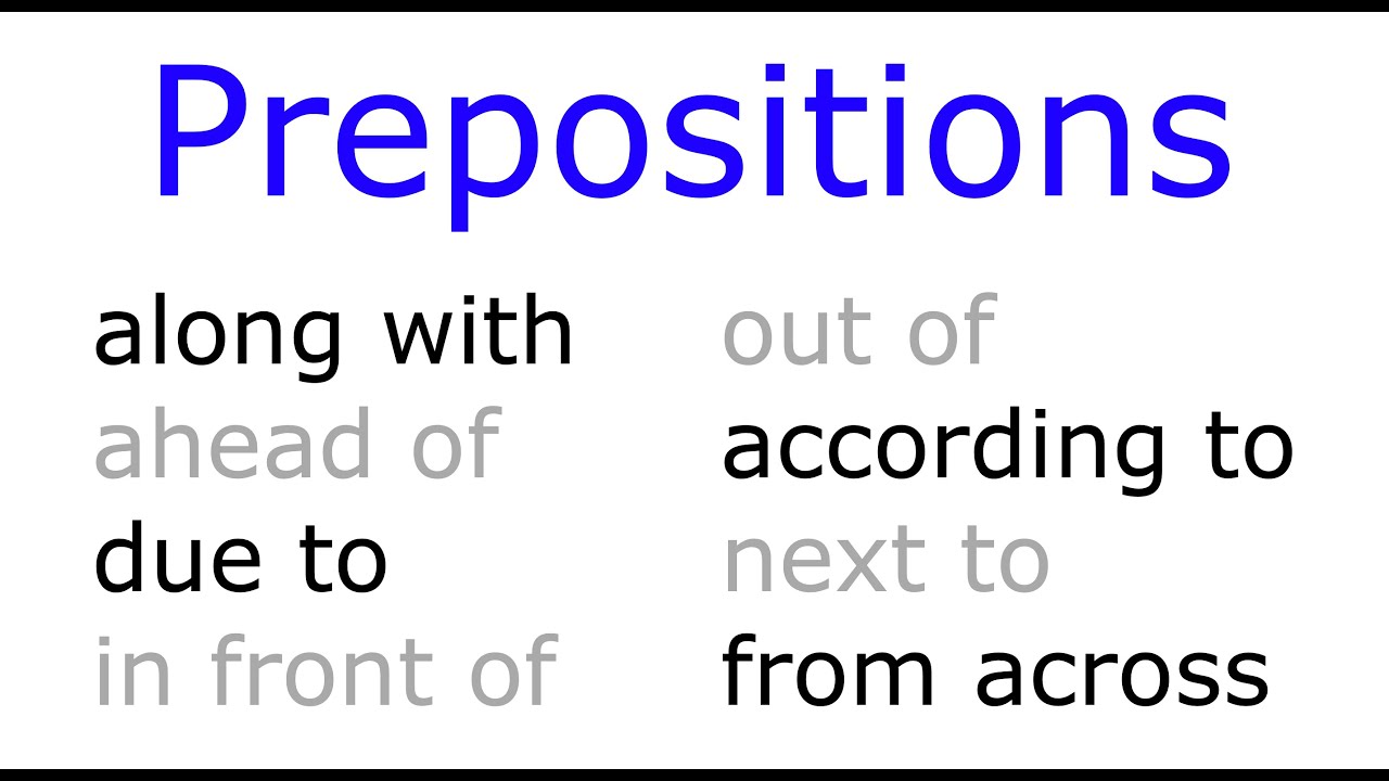 Multi-word prepositions | English language & linguistics | Improve your ...