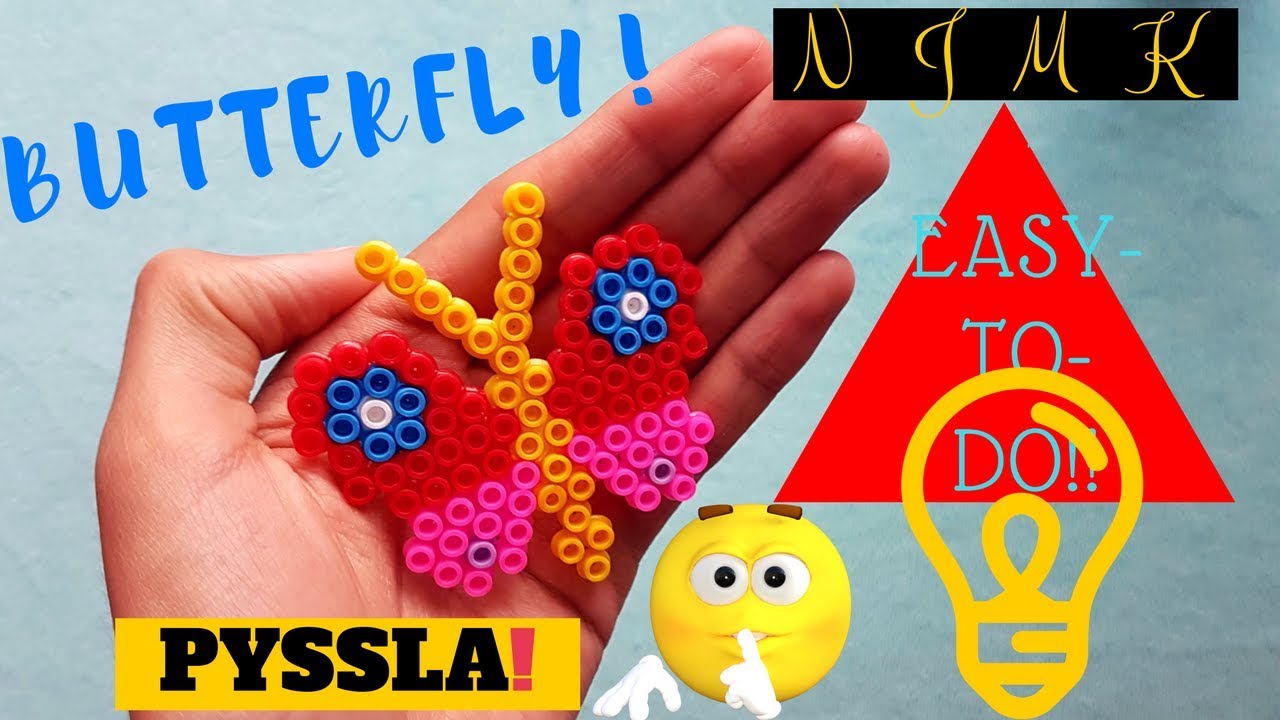 NjmK - (EASY TO DO!) A BUTTERFLY! PYSSLA! - YouTube