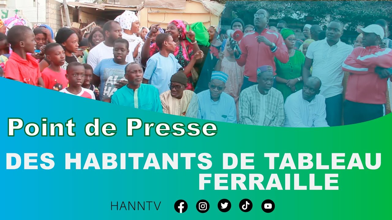 POINT DE PRESSE DES HABITANTS DE TABLEAU FERRAILLE - YouTube