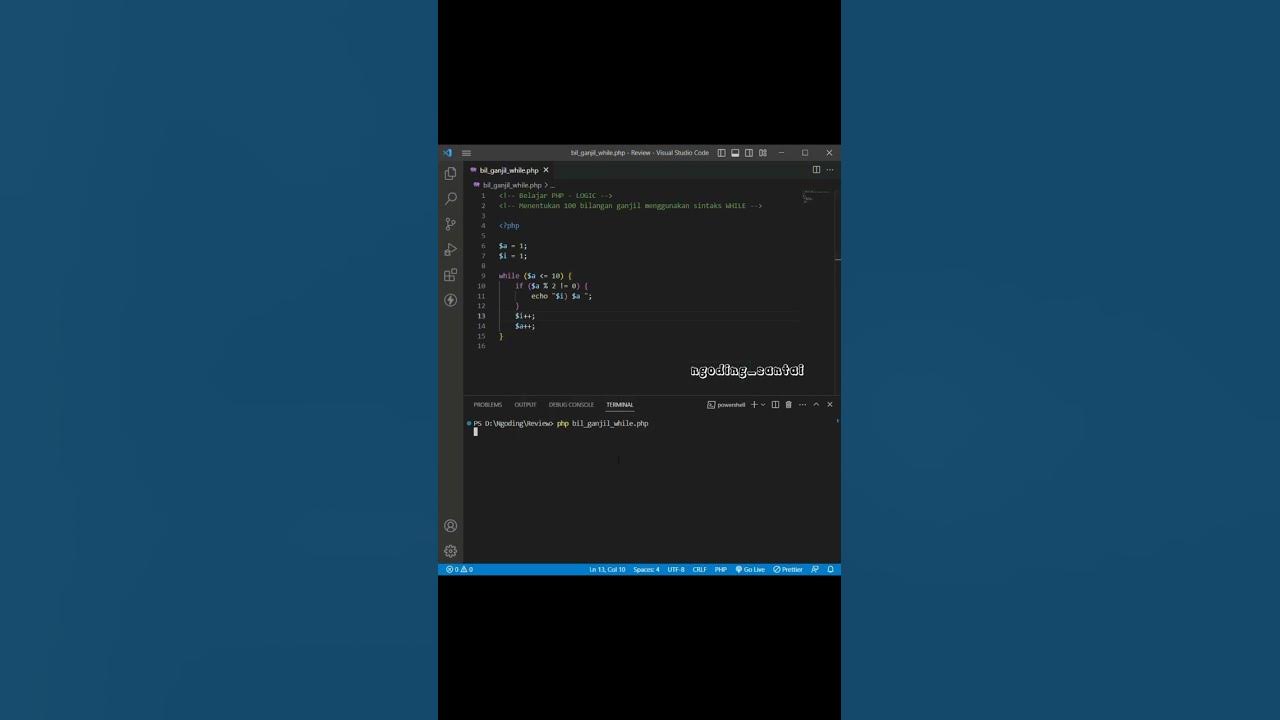 Determine 100 Odd Numbers Using While Loop In Php Oddnumbers Whileloop Coding Php Youtube