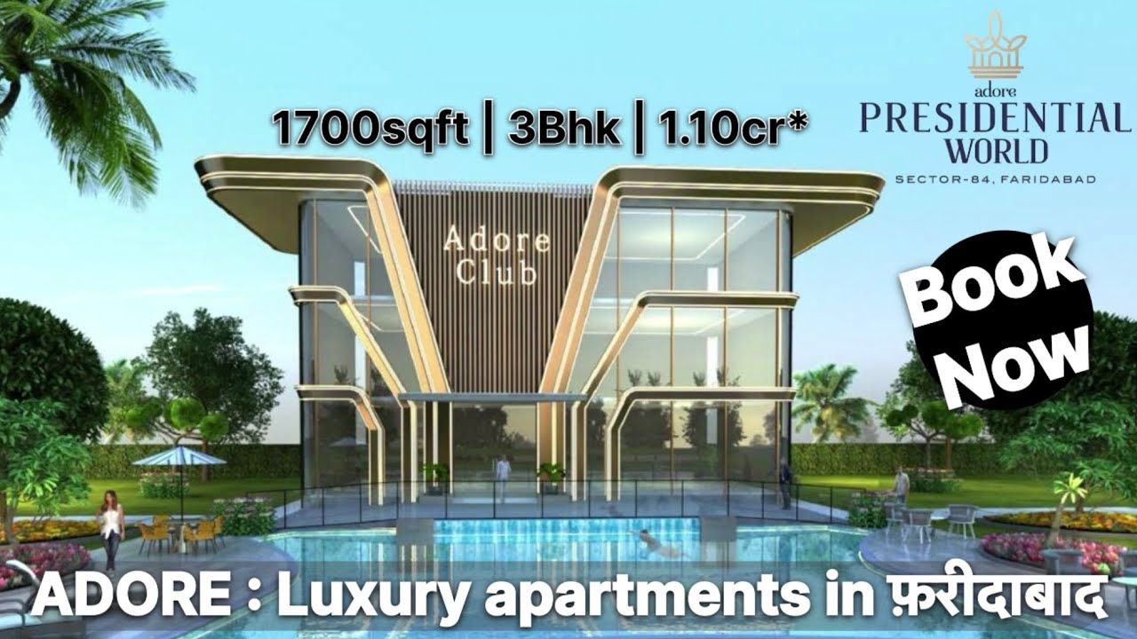 Adore presidential world sector 84 faridabad | Adore flats - YouTube