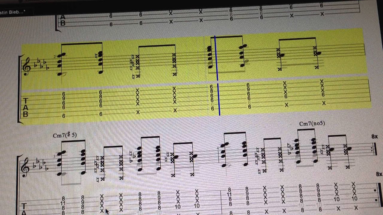 Justin Bieber Confident Tab Face Guitar by Alvaro Ferreira Pinto Enjoy ...