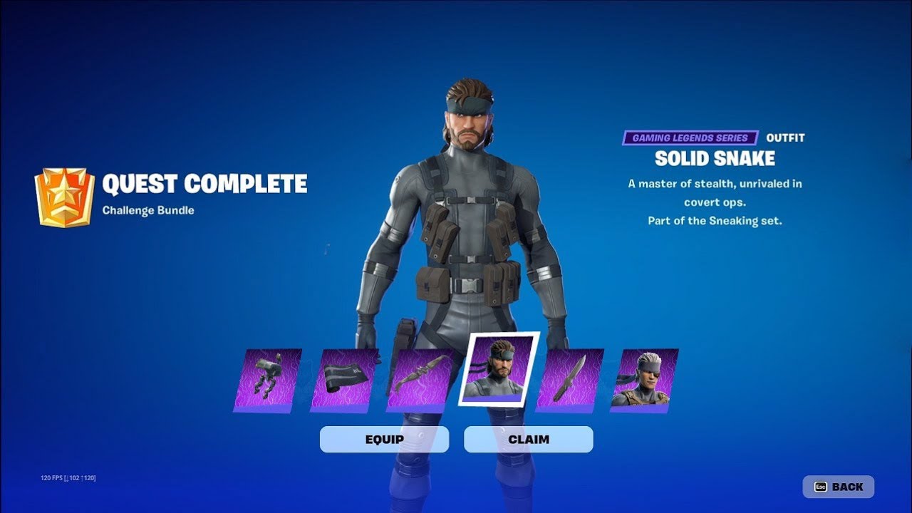 Como CONSEGUIR la SKIN *SOLID SNAKE* y RECOMPENSAS en FORTNITE Capítulo ...