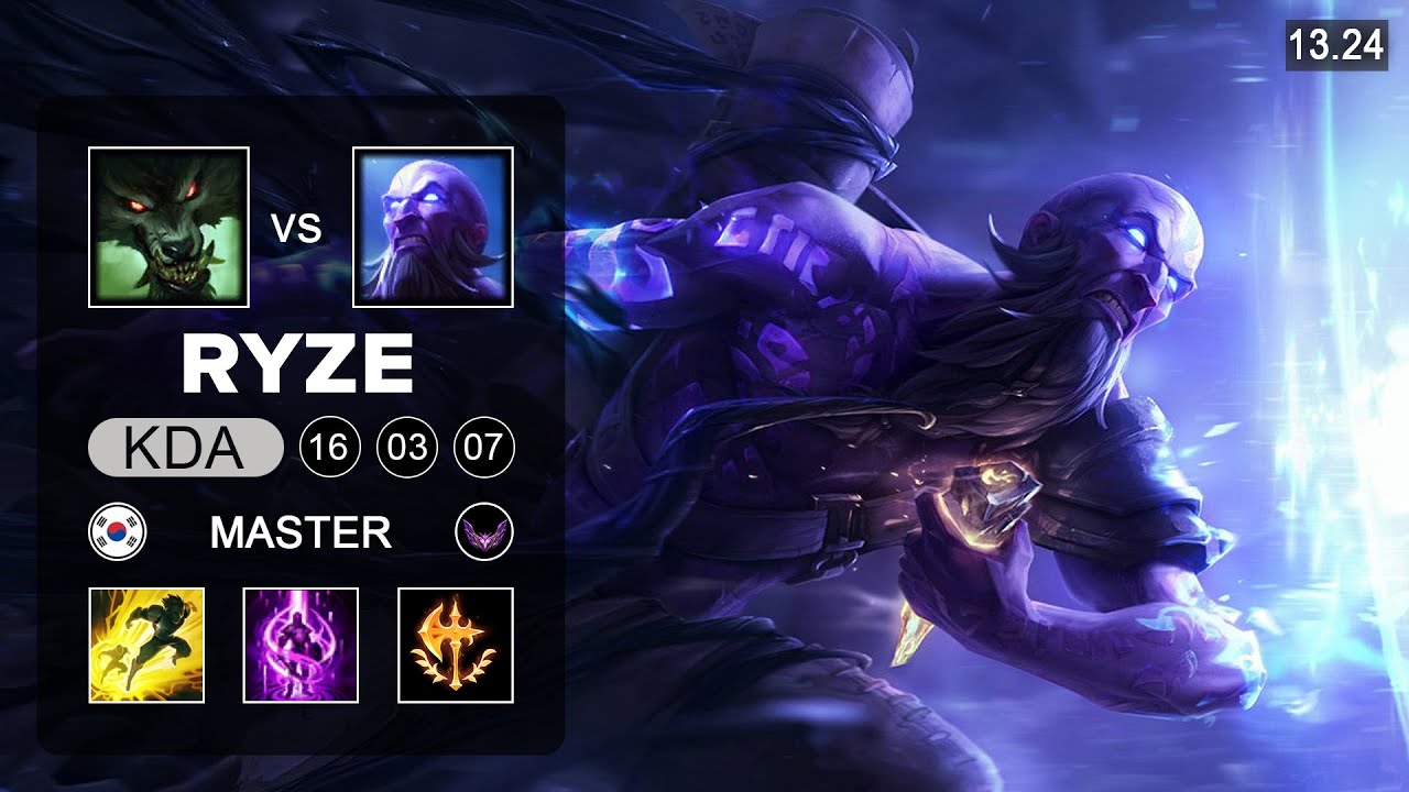 Ryze vs Warwick Top - KR Master - Patch 13.24 Season 13 - YouTube