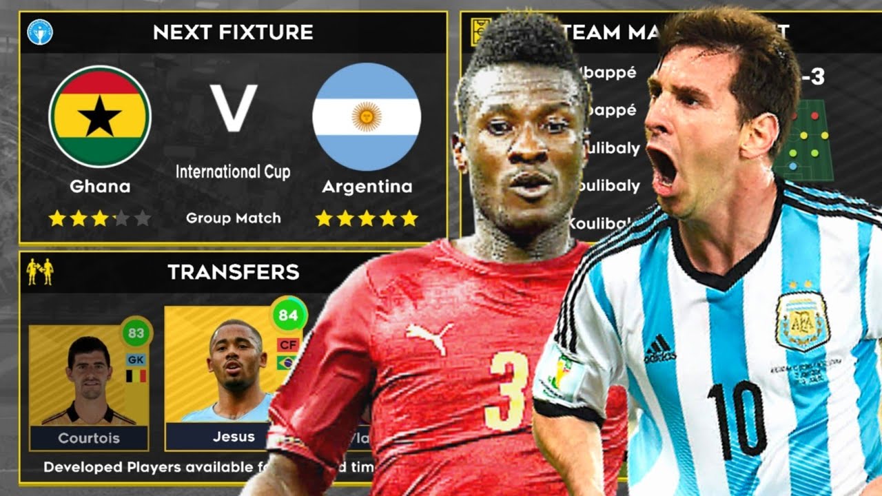 DLS 22 || Ghana 0 - 1 Argentina || International Cup || Dream League ...