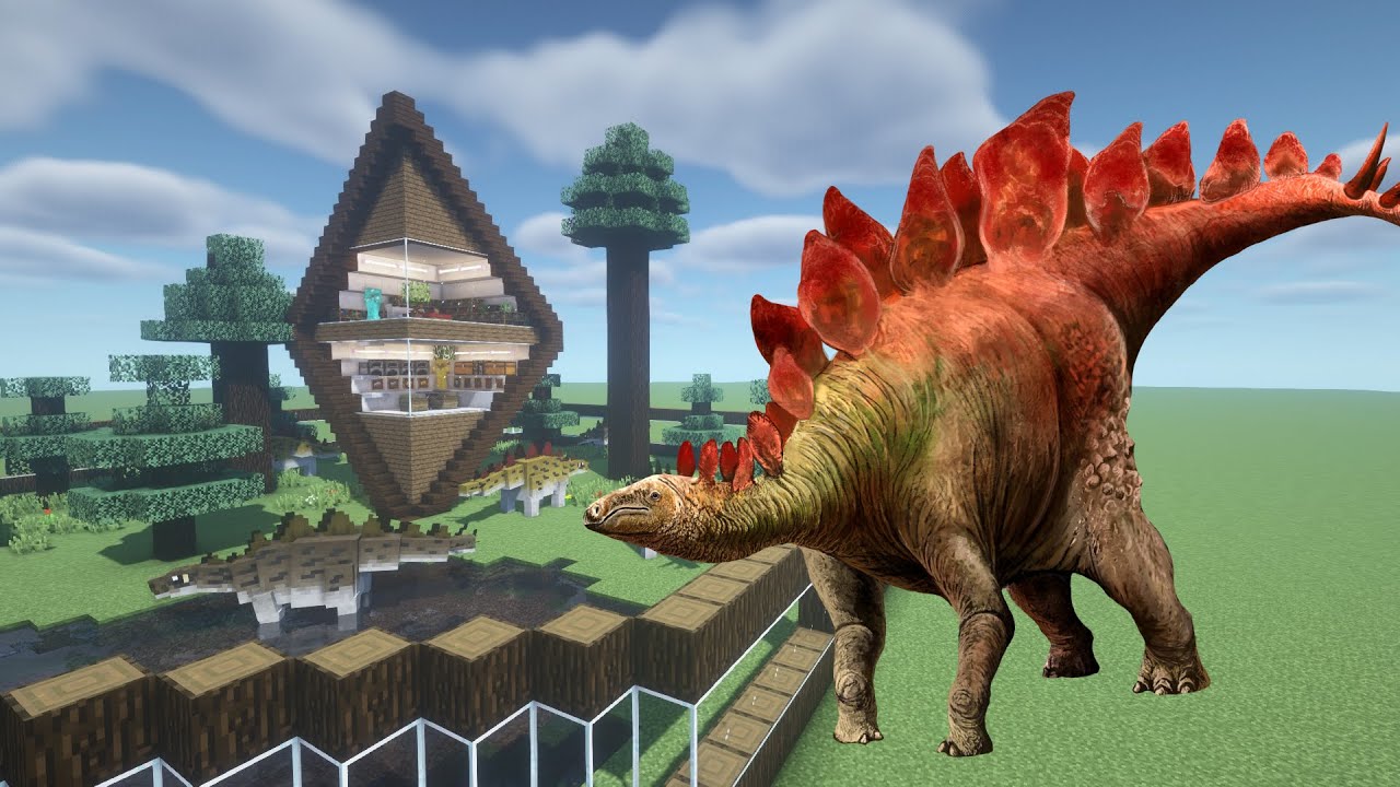 How To Make a Stegosaurus Farm in Minecraft PE - YouTube