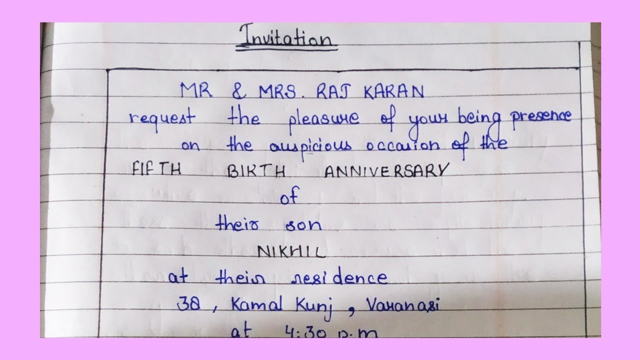 Formal Invitation How To Formal Invitation How To