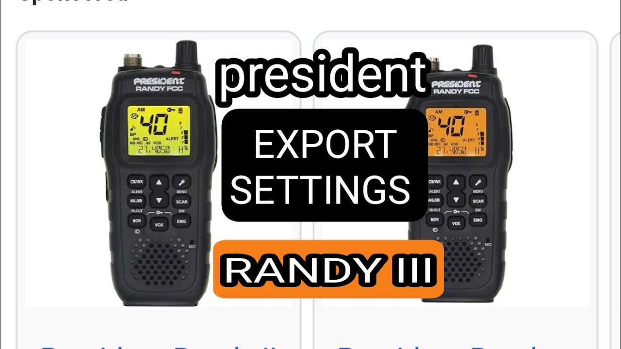 PRESIDENT RANDY III - EXPORT SELECTIONS - YouTube