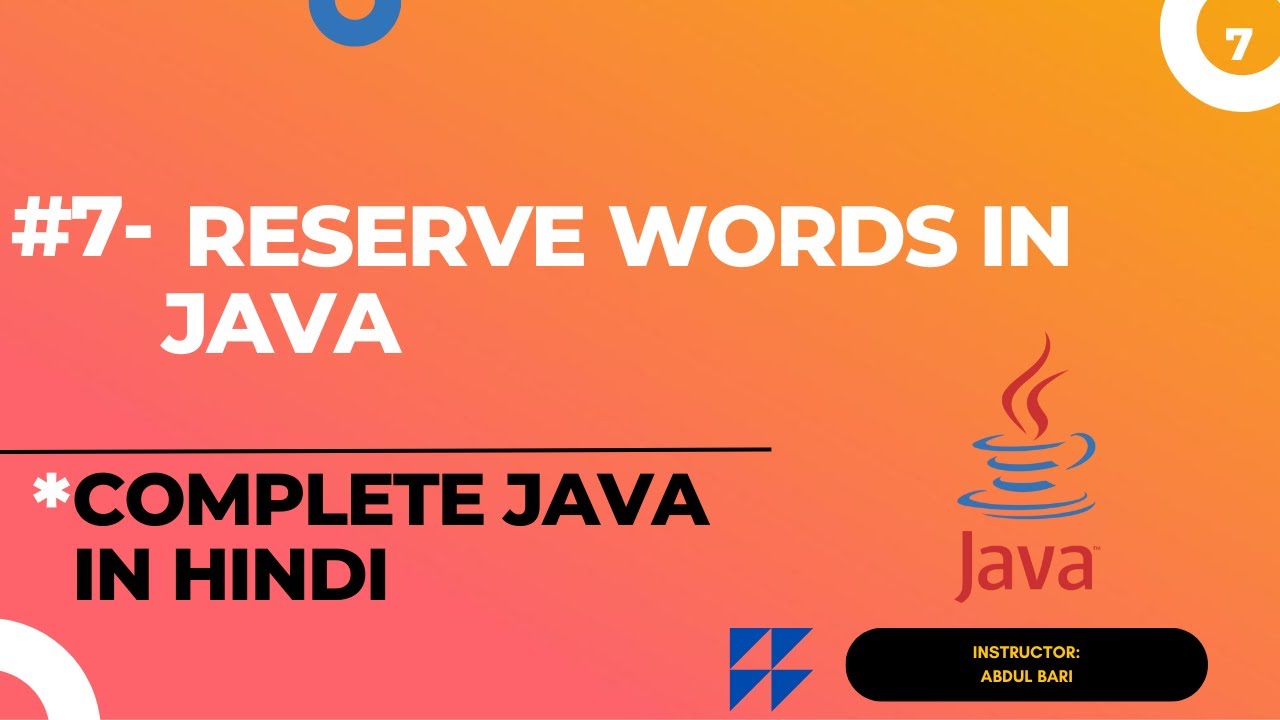 7 Reserve Words In Java Learn Complete java In Hindi Java 7 Reserve Words In Java Learn Complete java In Hindi Java