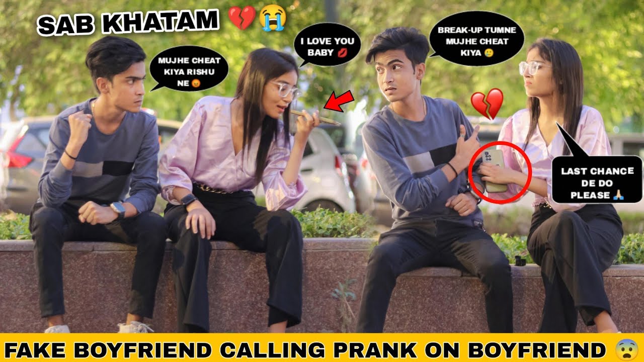 Fake Boyfriend Calling Prank 😨 | Prank On Boyfriend | Gone Emotional 😭 ...