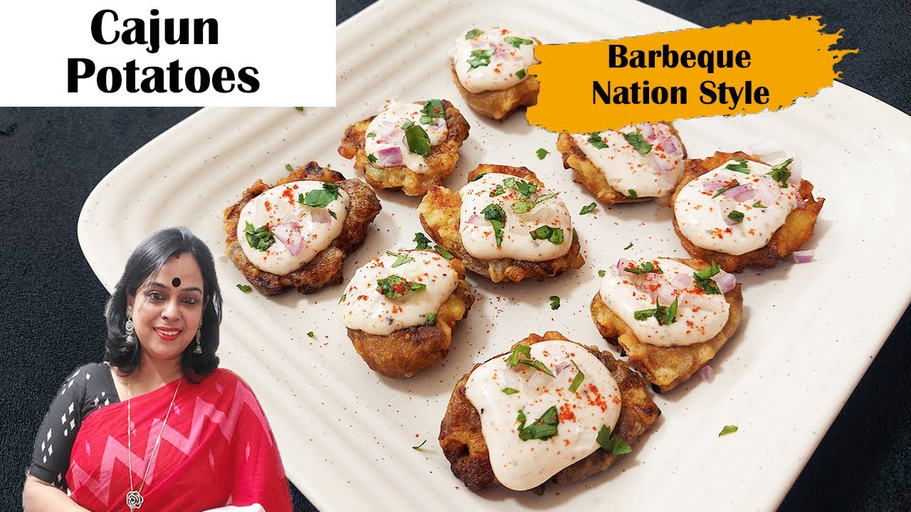 Cajun potato recipe |(with Cajun sauce) Barbeque nation style | Snacks ...