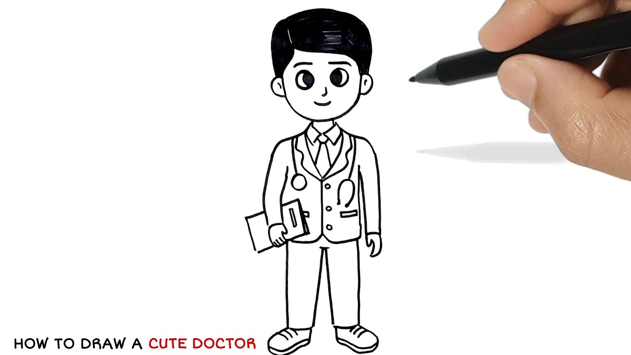 Doctor Drawing | How to Draw a Doctor Easy Steps - YouTube