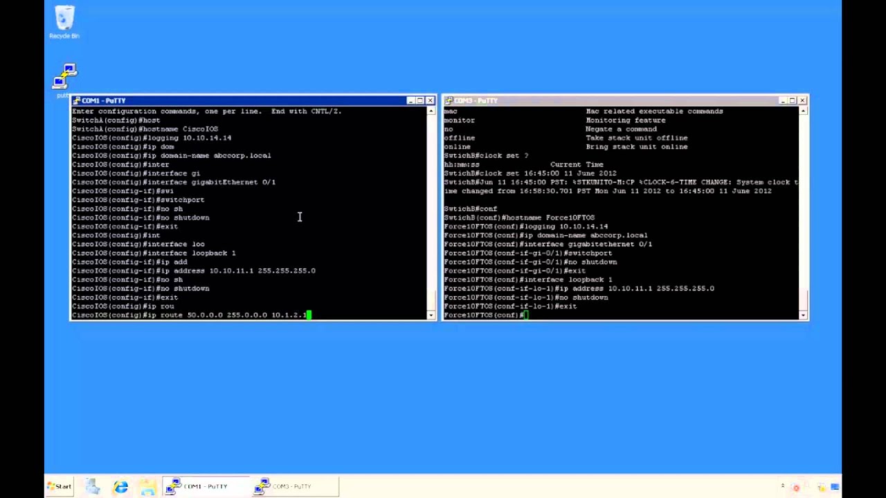 Dell FTOS vs Cisco CLI -- a side by side comparison - YouTube