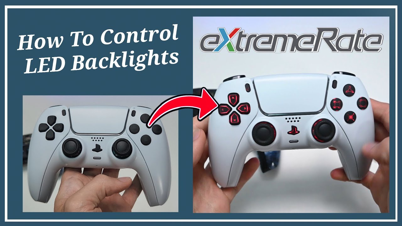 Turning On/Off & Changing Color: ExtremeRate LED Kit for PS5 Controller ...