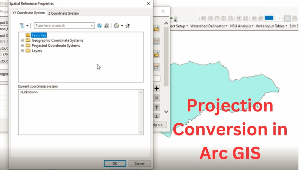 Converting projection coordinate system in Arc GIS Tutorial 5 - YouTube