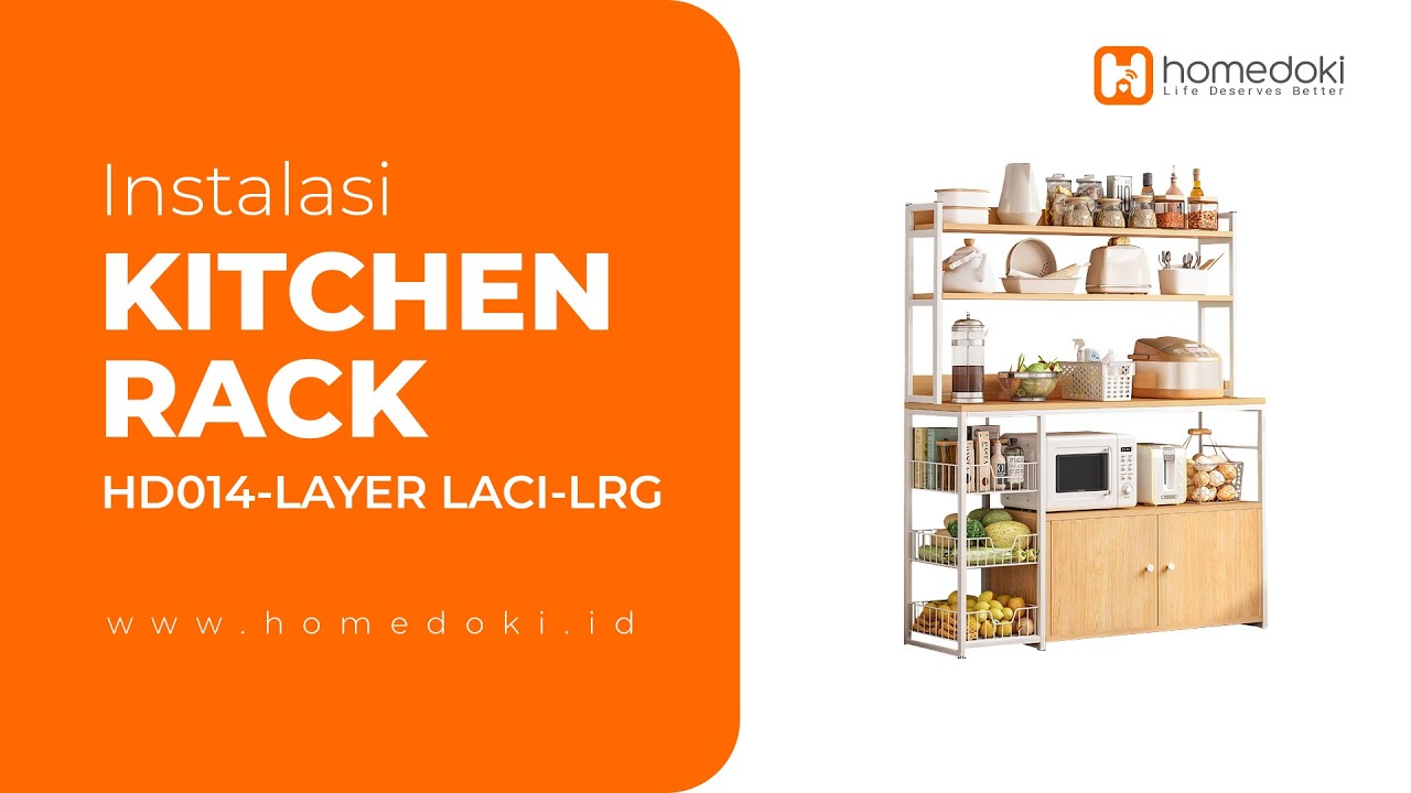 Pemasangan HD014-LAYERLACI-LARGE Rak Dapur Layer - YouTube
