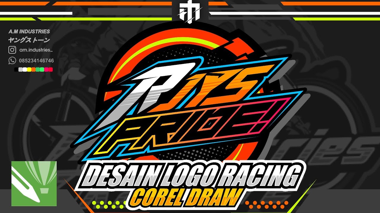 Desain Logo Racing Corel Draw Part 25 - YouTube