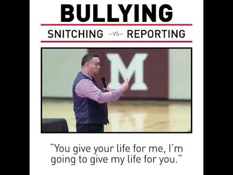 Snitching Versus Reporting explained by Fabian Ramirez - YouTube