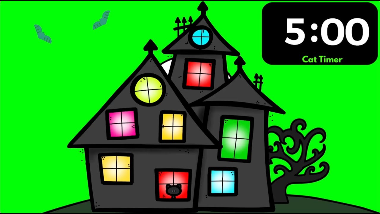 5 Minute Timer | Cat Timer | October Halloween Fun - YouTube