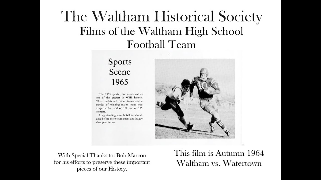 1964 Waltham Hawks vs Watertown Football - YouTube