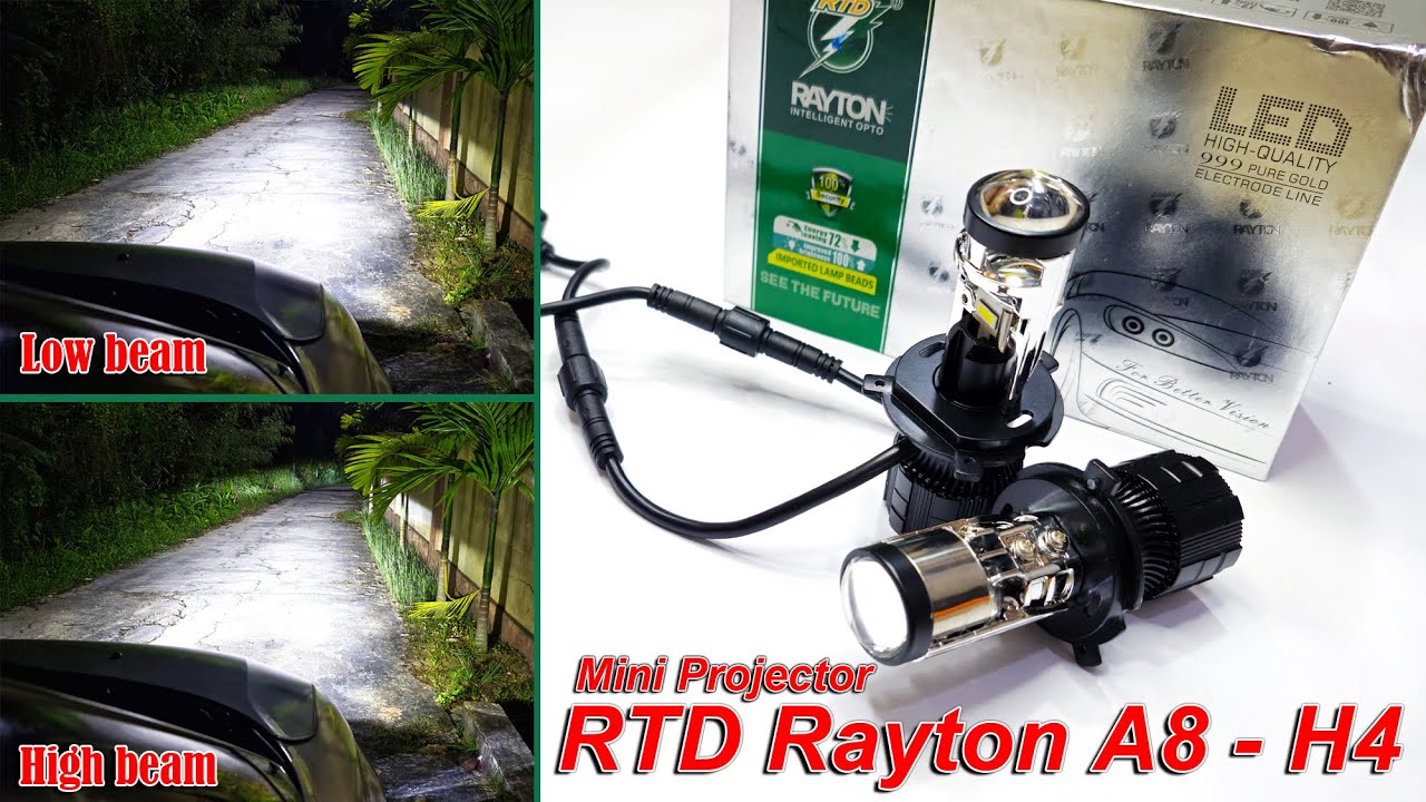 Review Mini Projie RTD Rayton A8 - H4 36W - YouTube