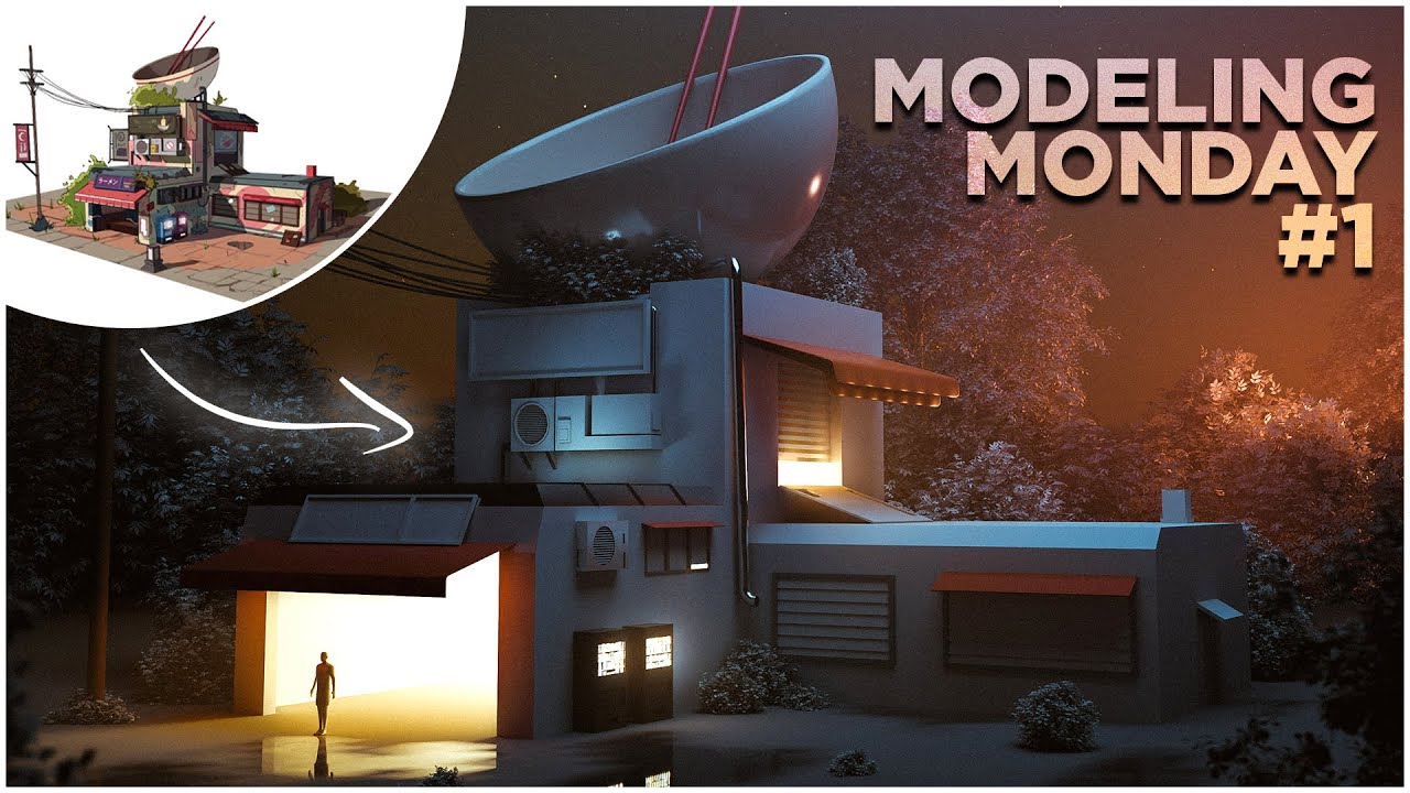 Let's Model a Sushi Restaurant in Blender - YouTube