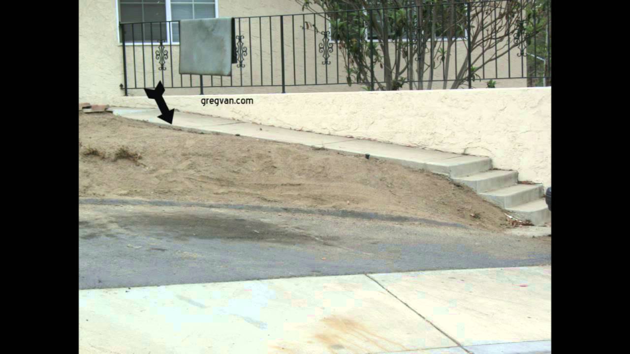 Soil Grading Advice Around Concrete Stairs And Sidewalks - Landscaping ...