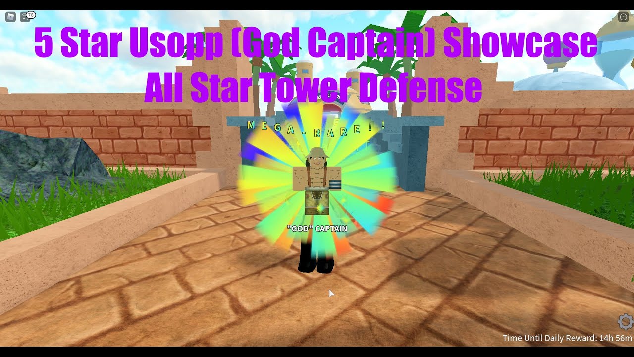 5 Star Usopp (God Captain) Lvl 80 Showcase ! All Star Tower Defense ...
