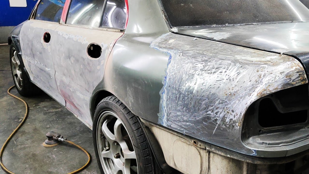 Repaint Change Colour Proton Wira process - YouTube