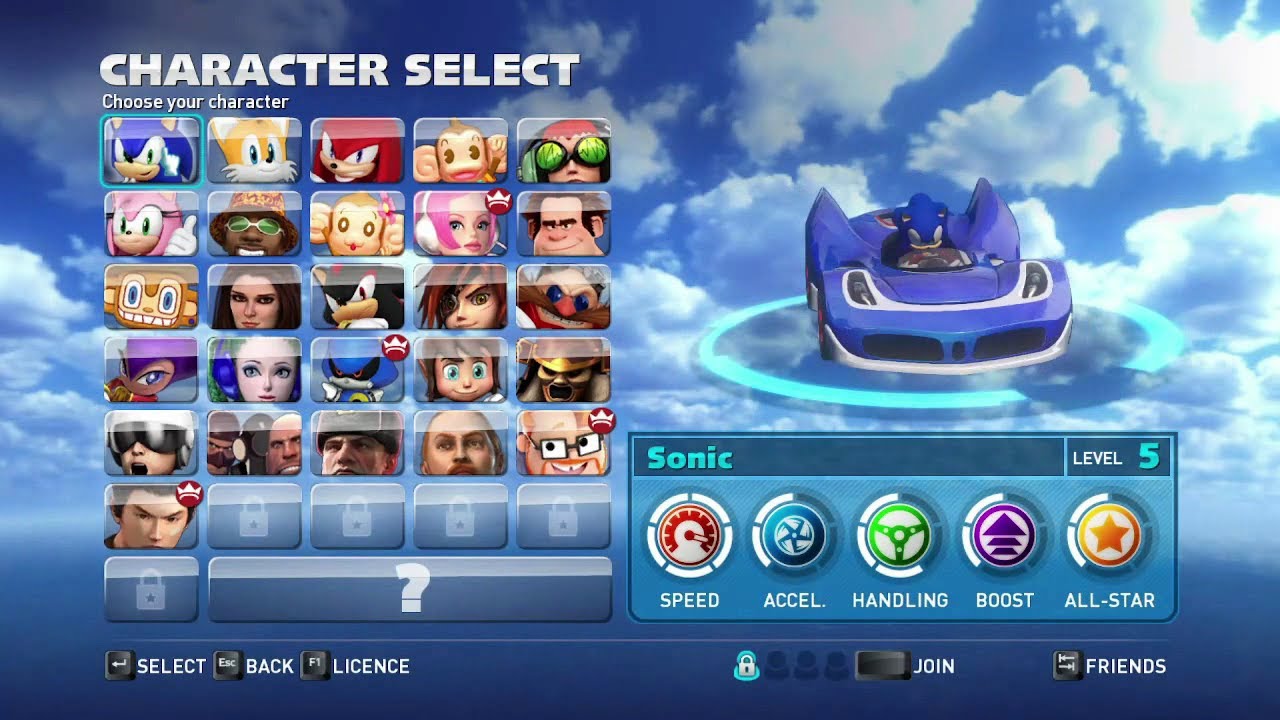 SONIC & ALL STAR RACING TRANSFORMED - STAGE - SINGLE RACE * BD JOE ...