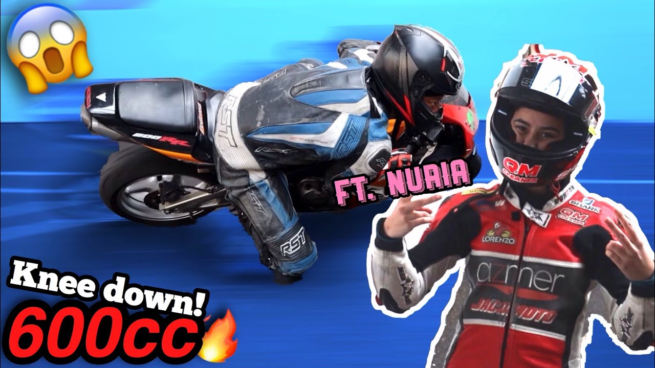 Dragging knee on CBR 600 rr (SLOW SPEEDS) - YouTube