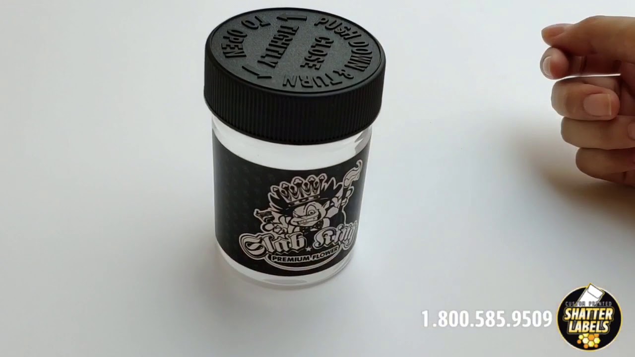 Childproof Jar With Custom Label - Child Resistant Containers with ...