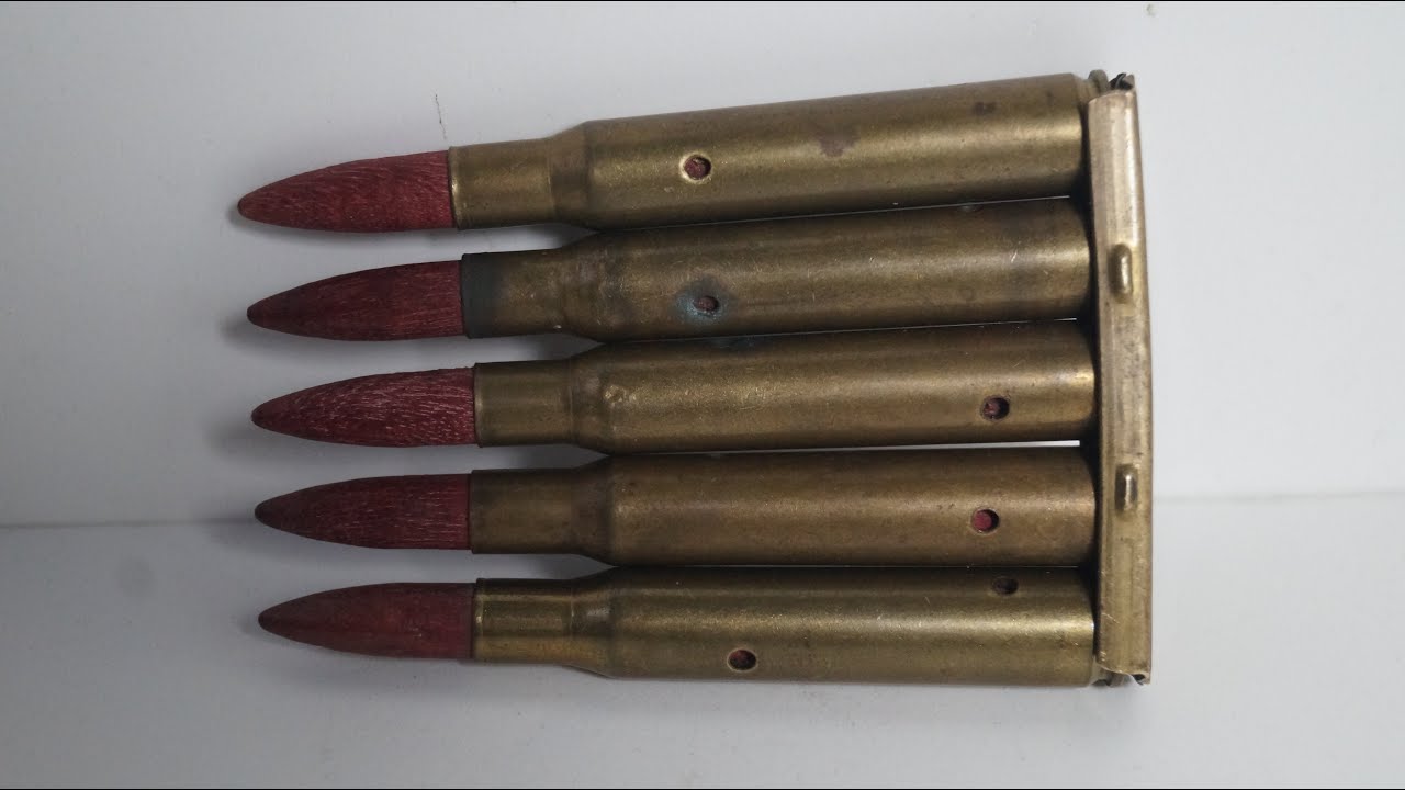 World War Two U.S. .30-06 Wooden Tipped Drill Rounds - YouTube
